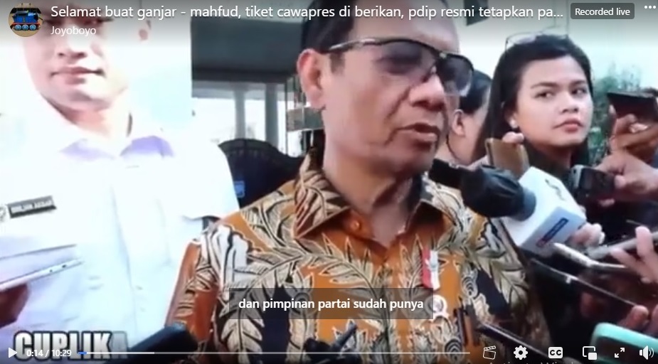 [Cek Fakta] Mahfud MD Jadi Cawapres Ganjar Pranowo? Ini Faktanya
